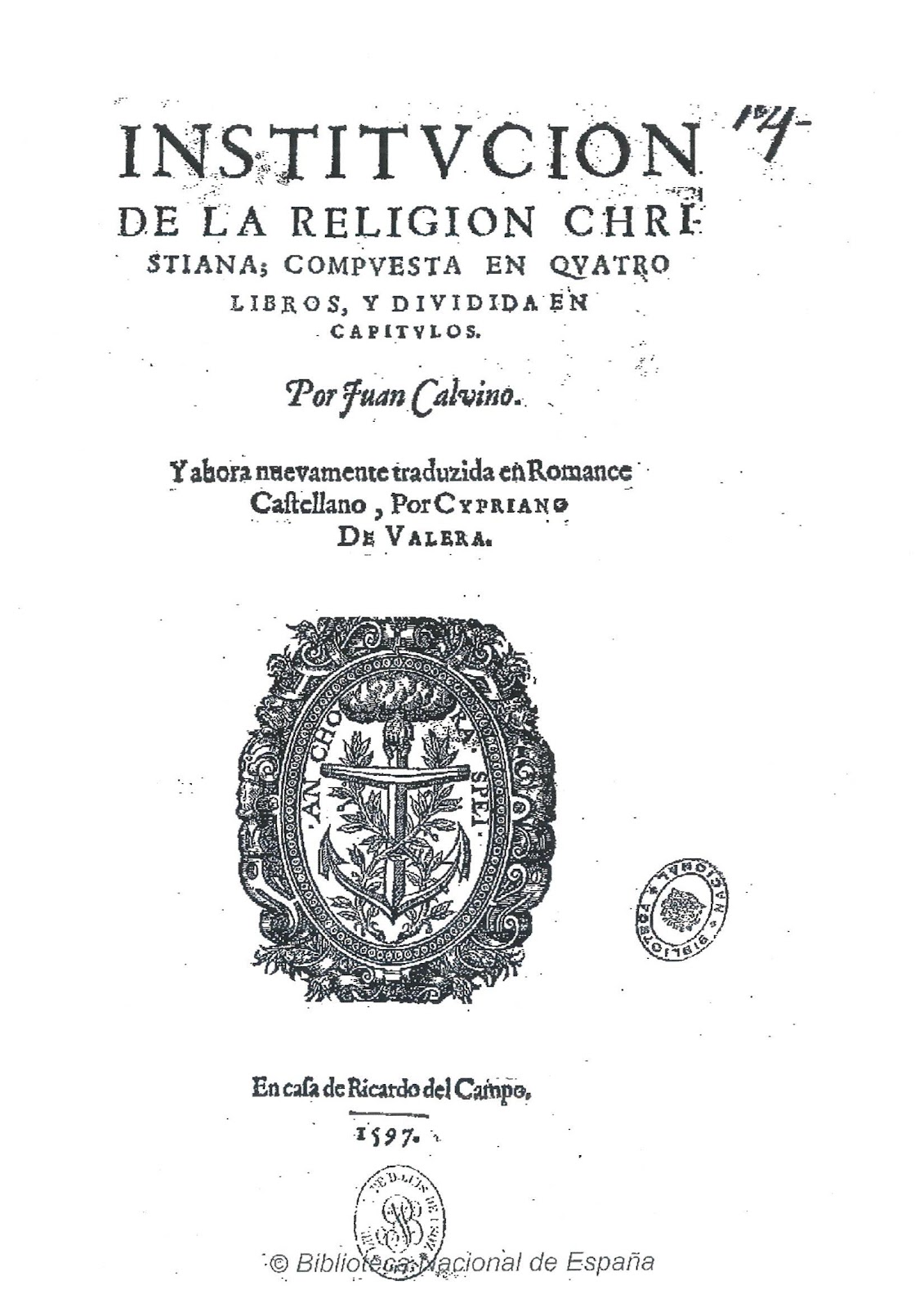 Cipriano de Valera: traductor y biblista de la reforma española